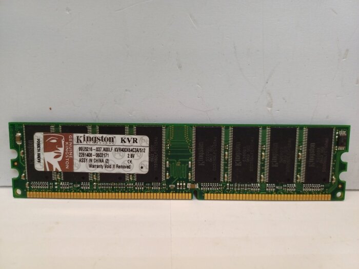 Оперативная память DDR1 512Mb PC3200 2R Kingston KVR400X64C3A/512