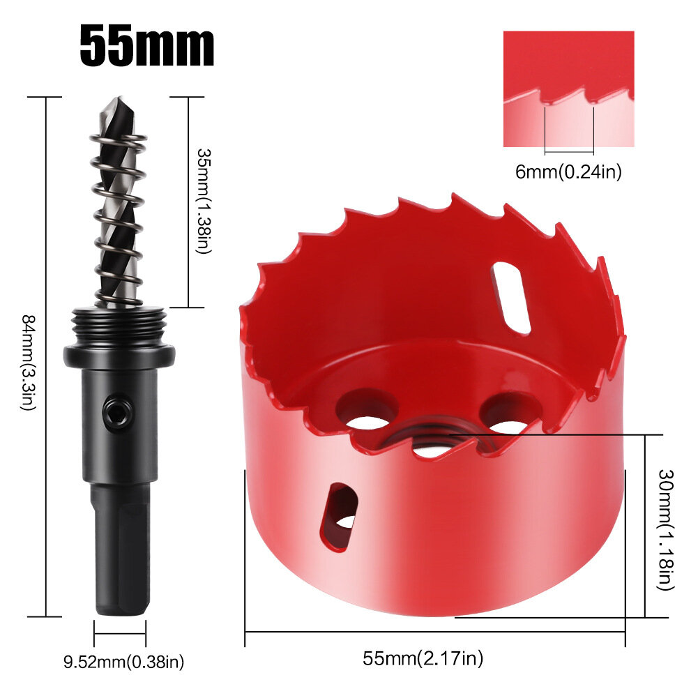 Деревянная доска фотоэлектрическая труба алюминиевая гипсокартонная плита открывалка для отверстий Диаметр55 мм