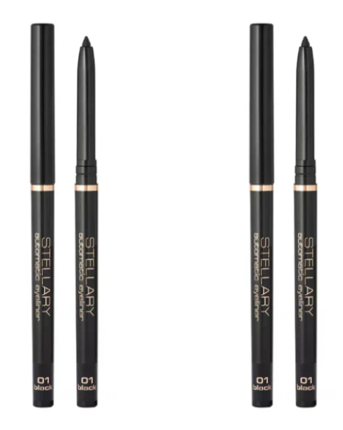 Автоматический карандаш для глаз Stellary Automatic eyeliner, тон Black, 0,28 г, 2 шт