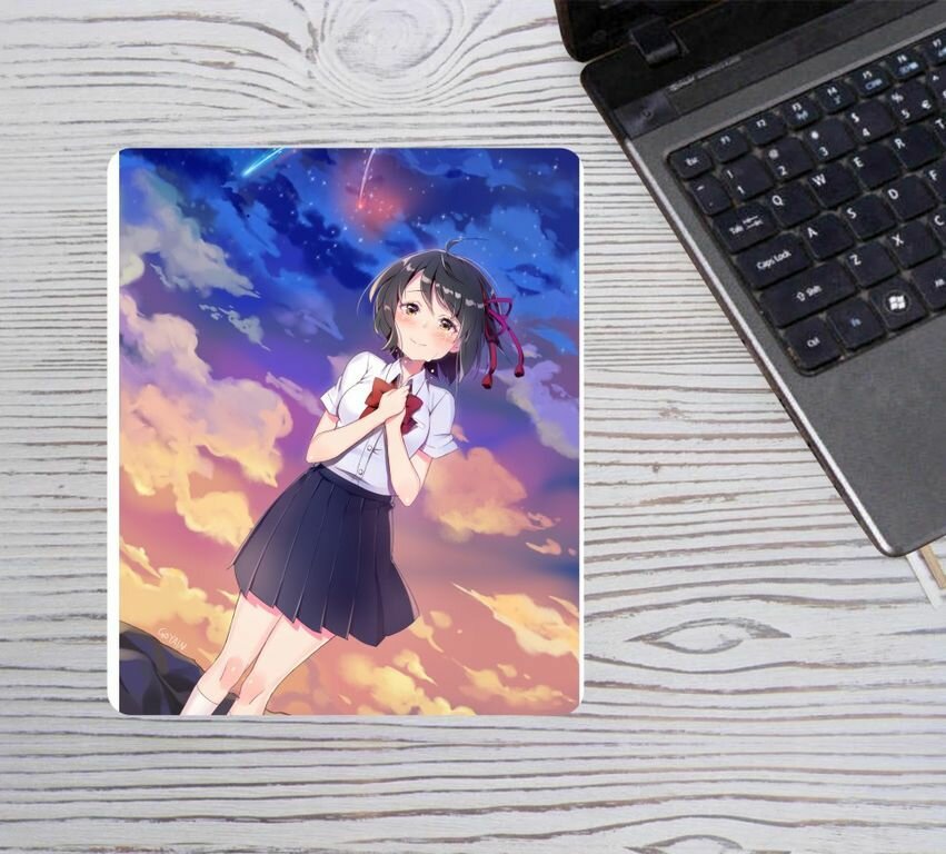 Коврик для мышки игровой 36 на 29 см MIGOM по аниме Твоё Имя, Your Name №9