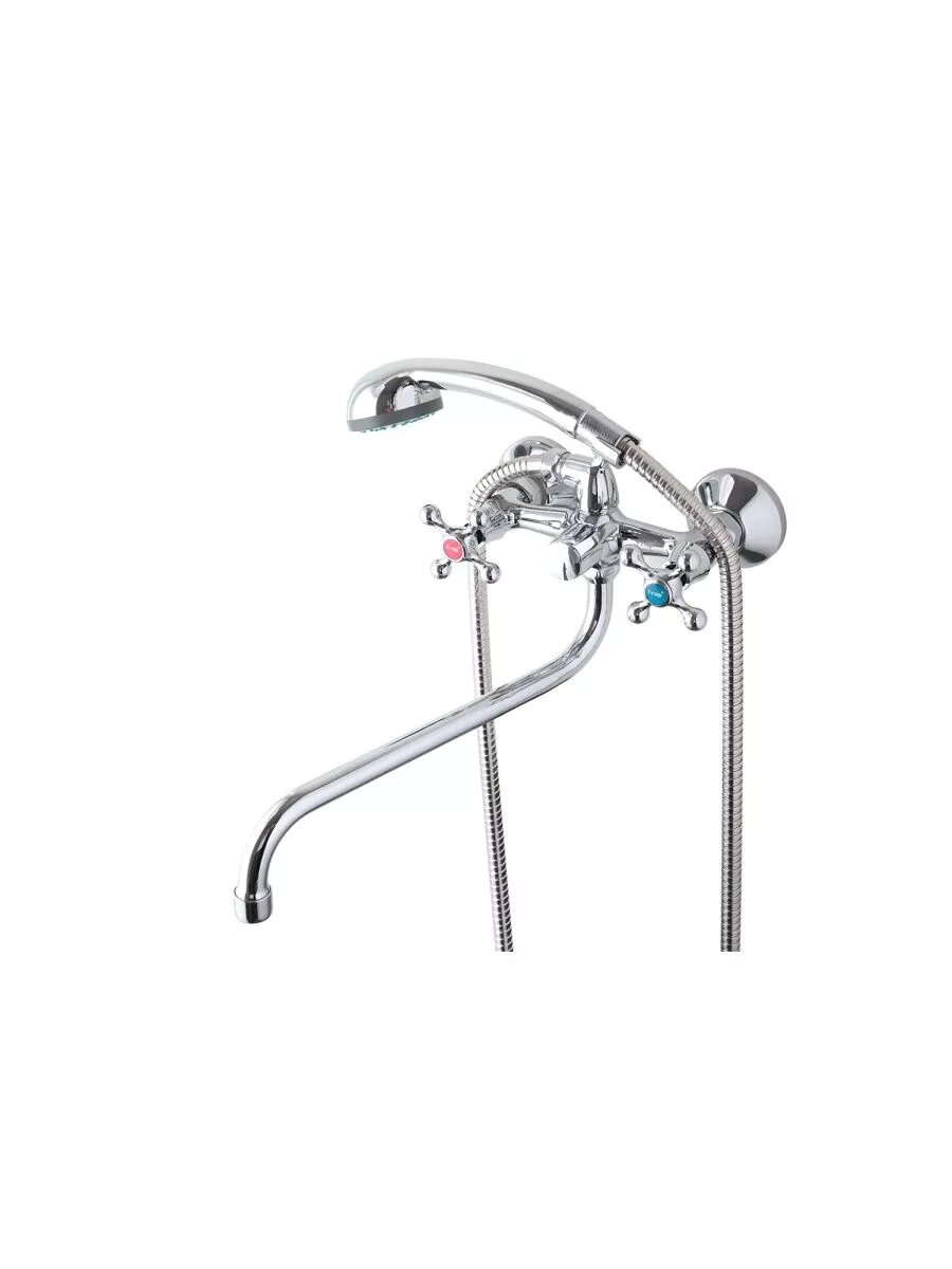 Смеситель для ванны Frap F2619, с длинным изливом, поворотный, двухвентильное управление