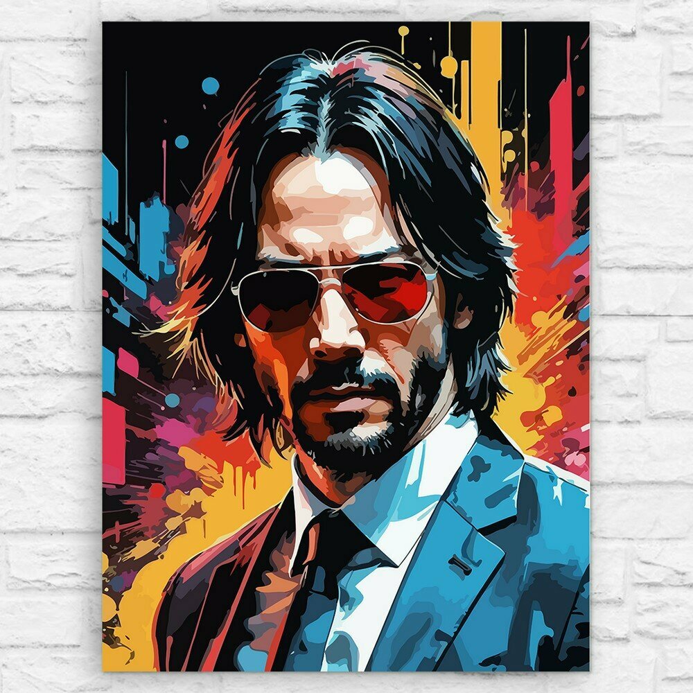 Картина по номерам на холсте фильм Джон Уик (Киану Ривз, боевик) - 15811 60x80 В