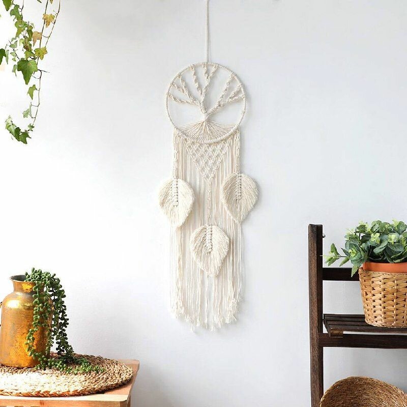 Панно макраме на стену, Ловец снов бохо "Древо жизни"