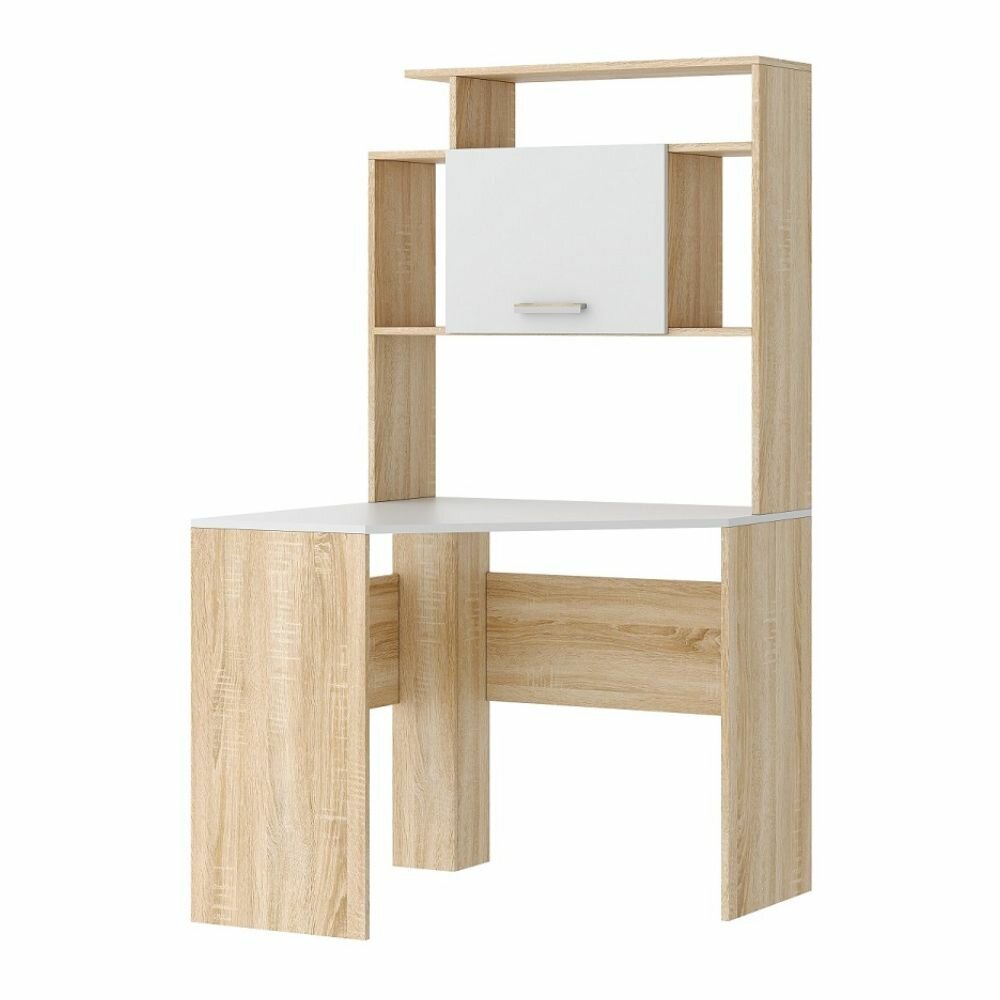 Стол компьютерный угловой ПКС-8 Дуб сонома - Белый