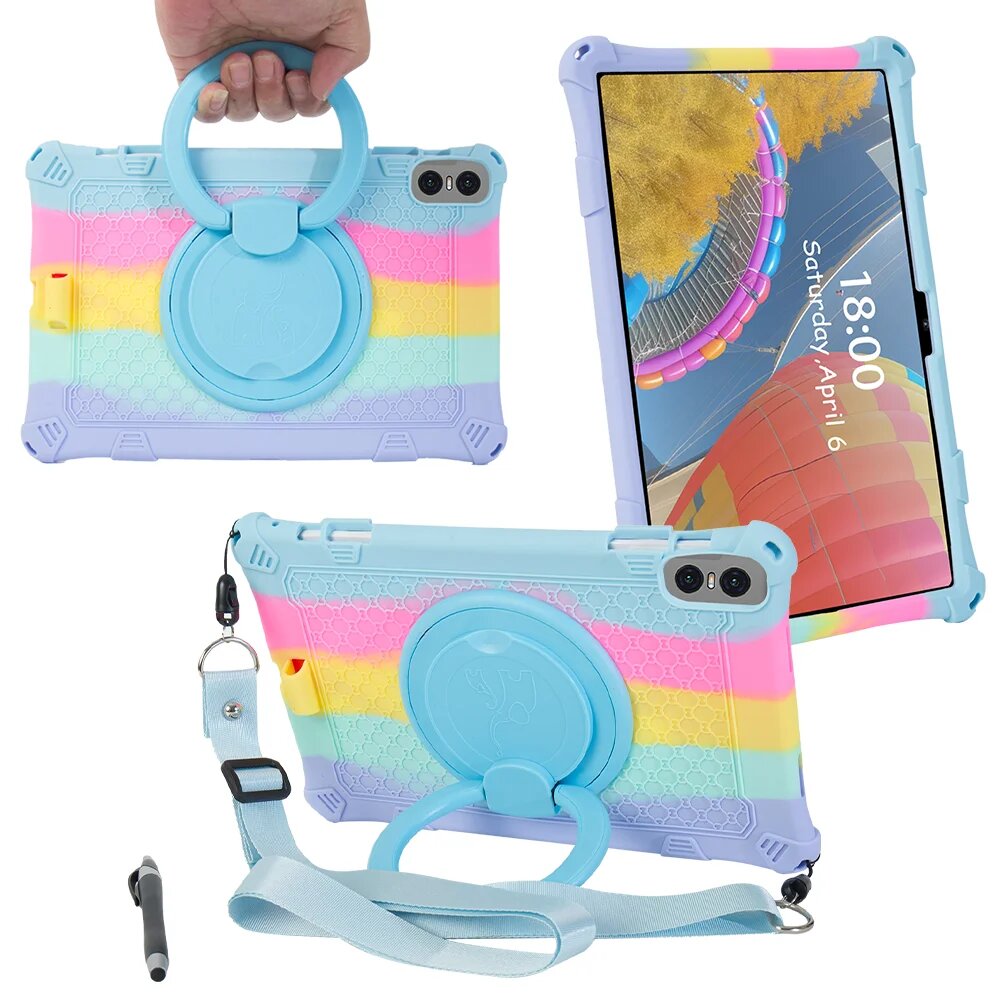 Силиконовый чехол-книга для Teclast T60, T50 Pro, P50, M50 Pro Teclast P50 2024, CSB Strap-Pen