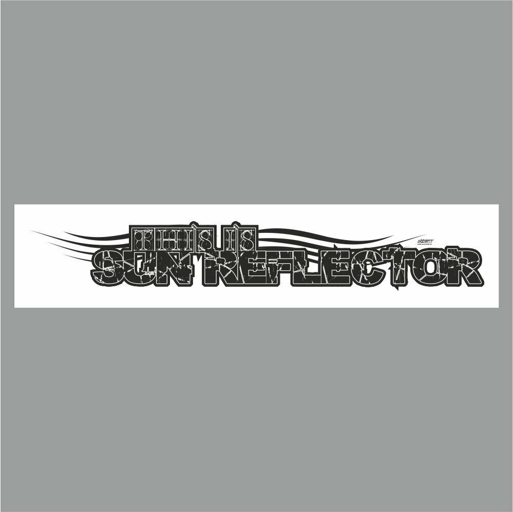 Полоса на лобовое стекло 1220х270мм "SUN REFLECTOR" белая, Арт рэйсинг