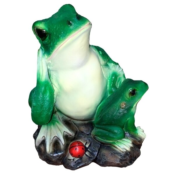 Фигура садовая Лягушка с лягушонком L24 W24 H22 см (полистоун)
