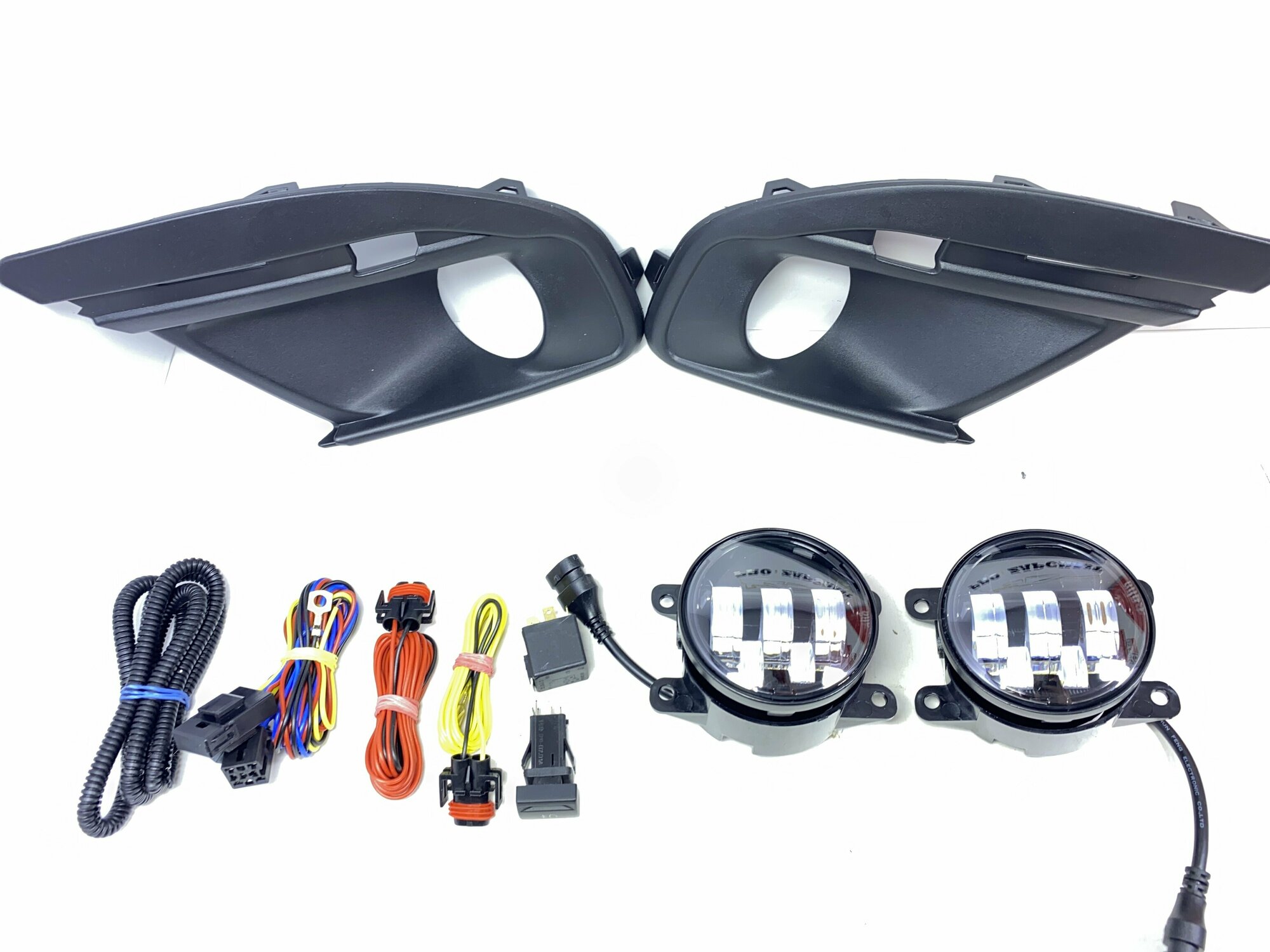 Полный набор для установки и подключения противотуманных фар 50w LED LADA GRANTA FL Лада Гранта ФЛ