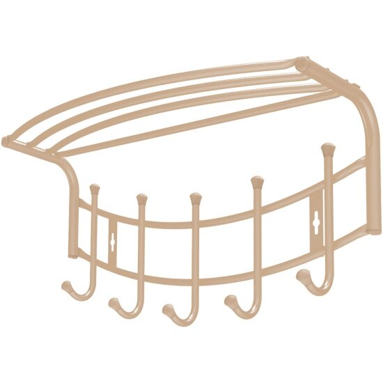 Вешалка Nika настенная ВНП4/БЖ бежевый металлик