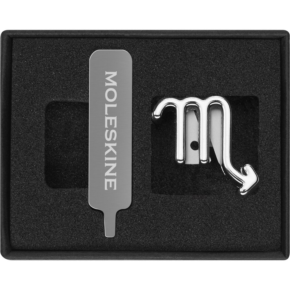 Moleskine PINSCORPIOSILV Шильд-символ moleskine zodiac скорпион металл серебристый коробка с европодвнсом