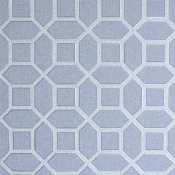 Обои Arthouse Geometrics, Checks & Stripes 295601 E; 0,53х10,05 м. , Винил на флизелине , голубой