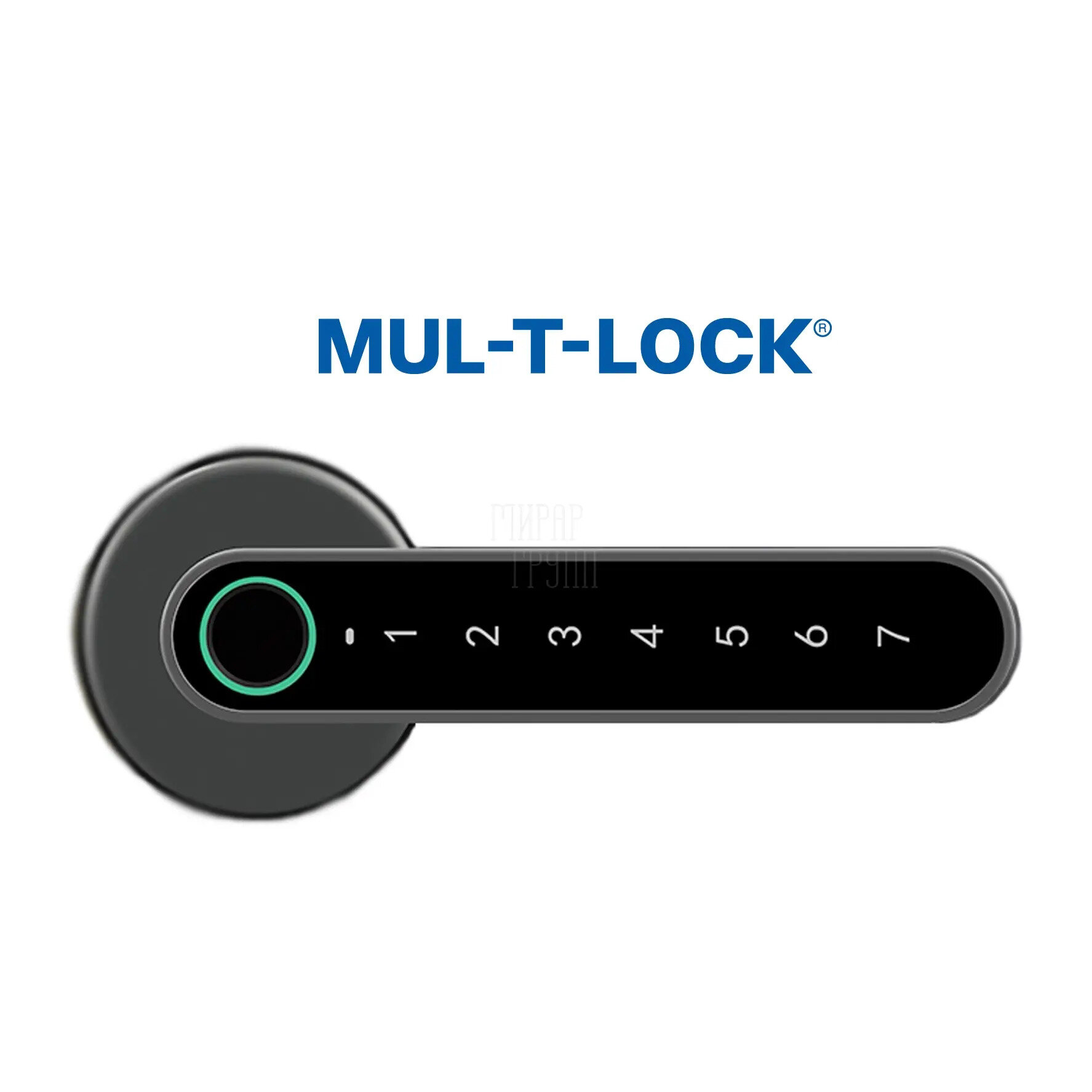 Электронная ручка Mul-T-Lock Smart H03 c отпечатком пальца, по коду, через телефон черный