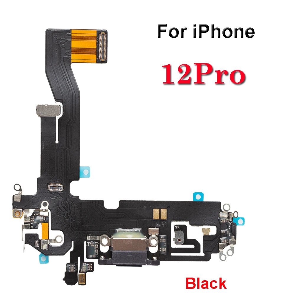 IPhone 12 Pro, плата нижнего разъема, черная