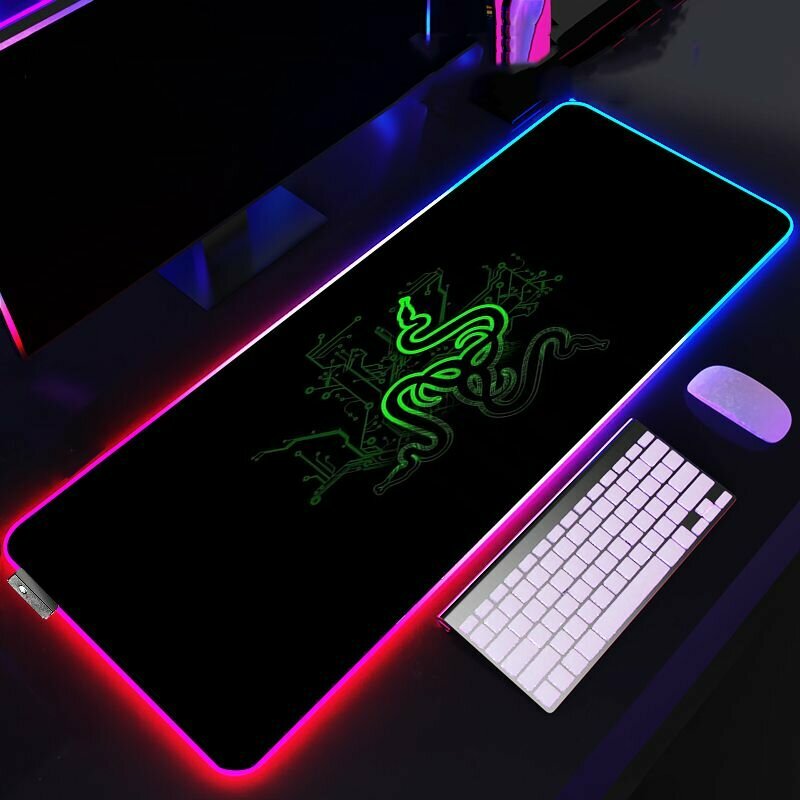 Игровой коврик Razer XXL, скорость и контроль, подсветка RGB, прошитые края, 90x40 см