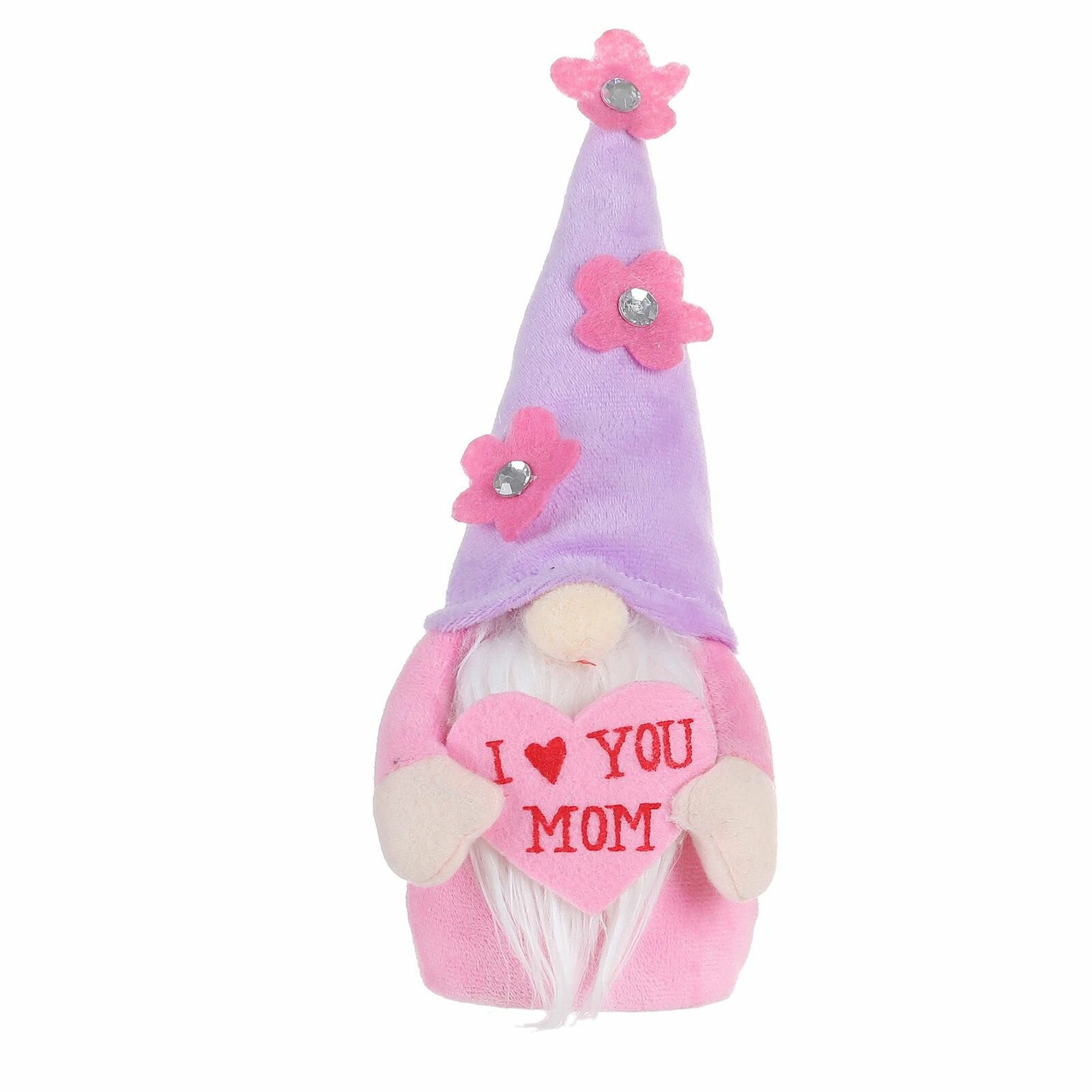 Украшение День матери в виде безликой куклы сиренево-розового цвета