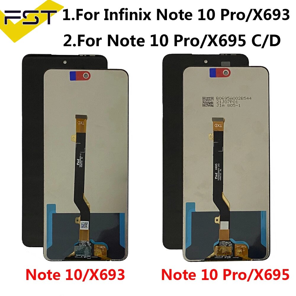 6,95 "Оригинальный ЖК-дисплей для Infinix Note 10 Pro X695 X695D, дигитайзер Note10 Pro NFC X695C