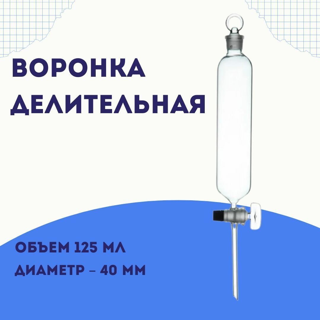Воронка делительная ВД-1-125 мл со шкалой