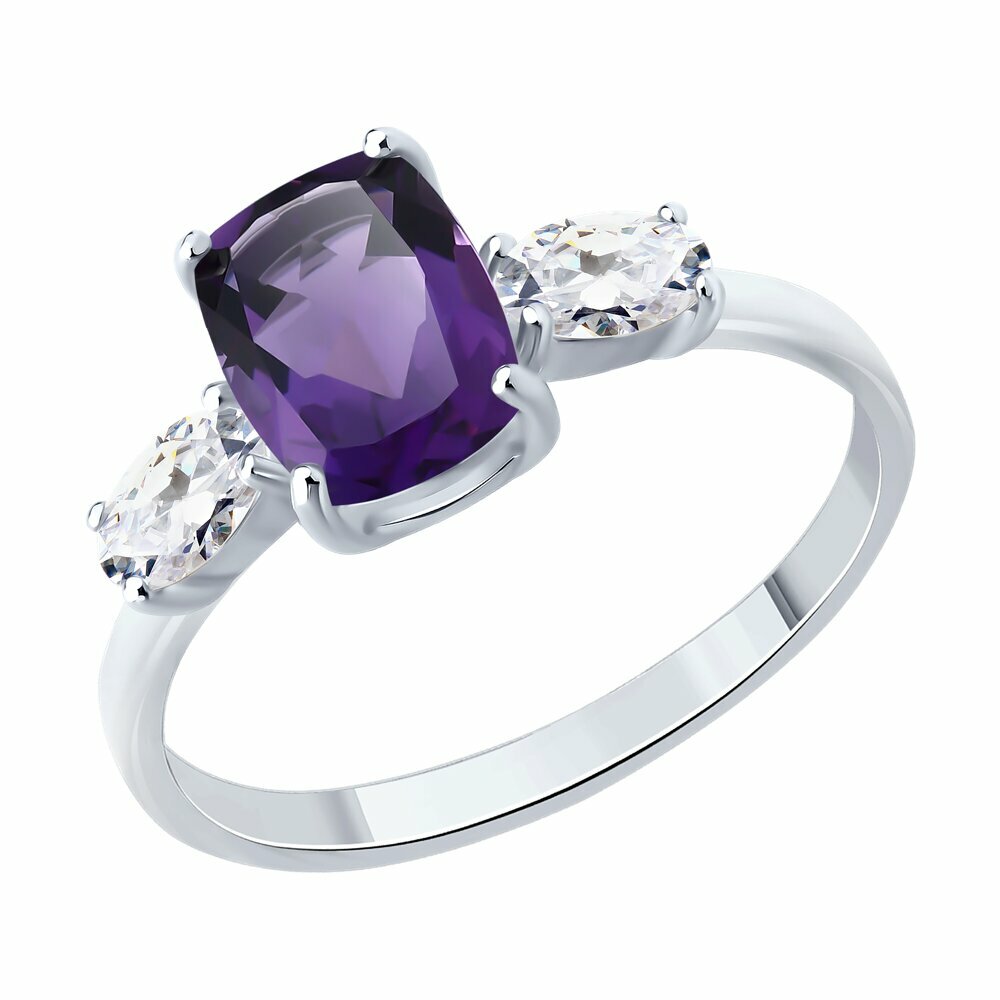 Кольцо, серебро, 925 проба, родирование