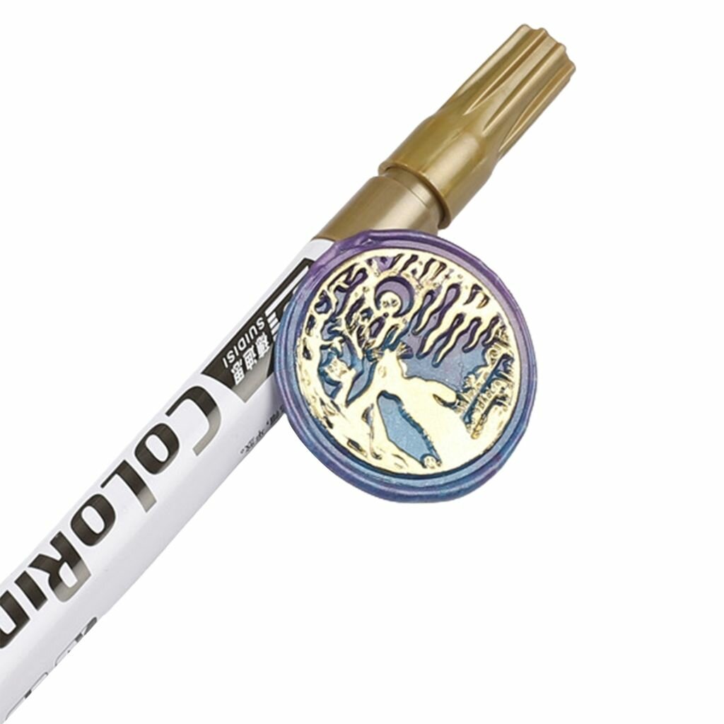 Ручная роспись глянцевой краской fire paint pen coloring pen-золотая