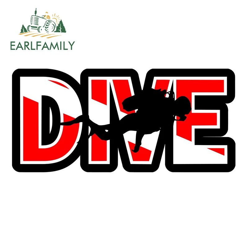 EARLFAMILY 13 см x 6,3 см для дайвинга голые автомобильные наклейки Водонепроницаемая наклейка стикеры автомобильные аксессуары для ноутбука солнцезащитный Декор