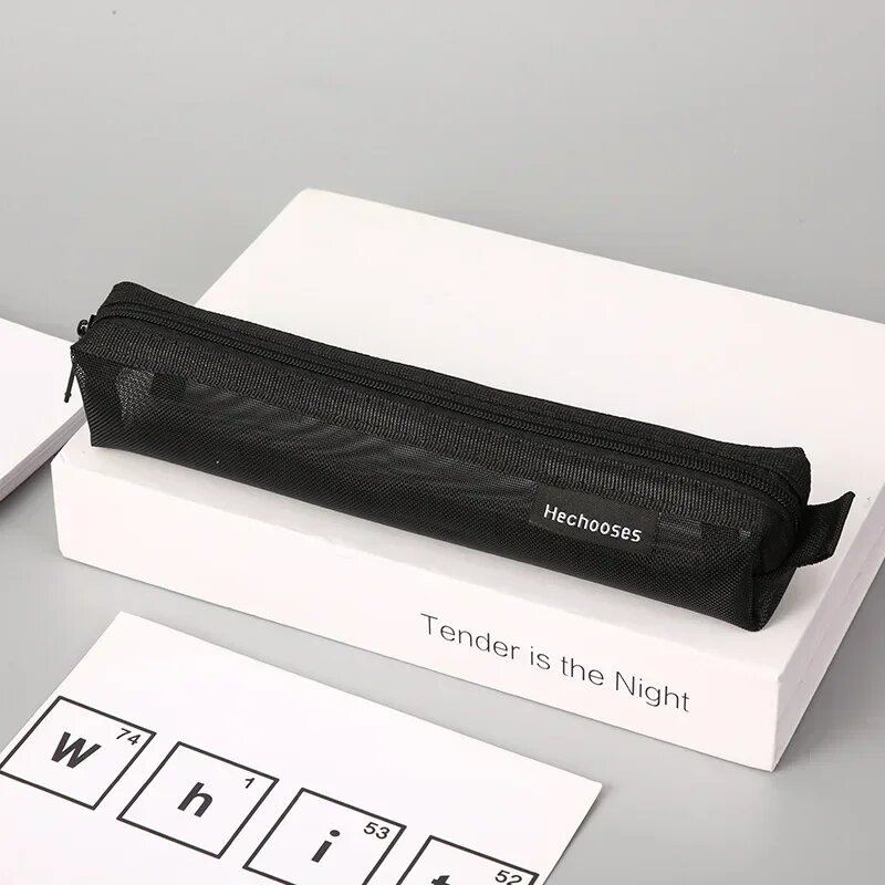 Прозрачный пластиковый чехол для ручек Черный, 1