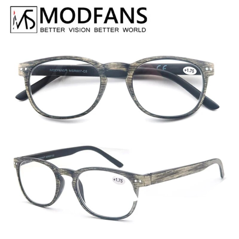 MODFANS деревянные очки для чтения +0.5 до +5.0 Wooden grey, +100