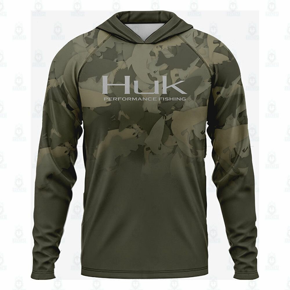 Huk Джерси мужская для рыбалки с принтом Точки, рыболовный лонгслив летний солнцезащитный костюм