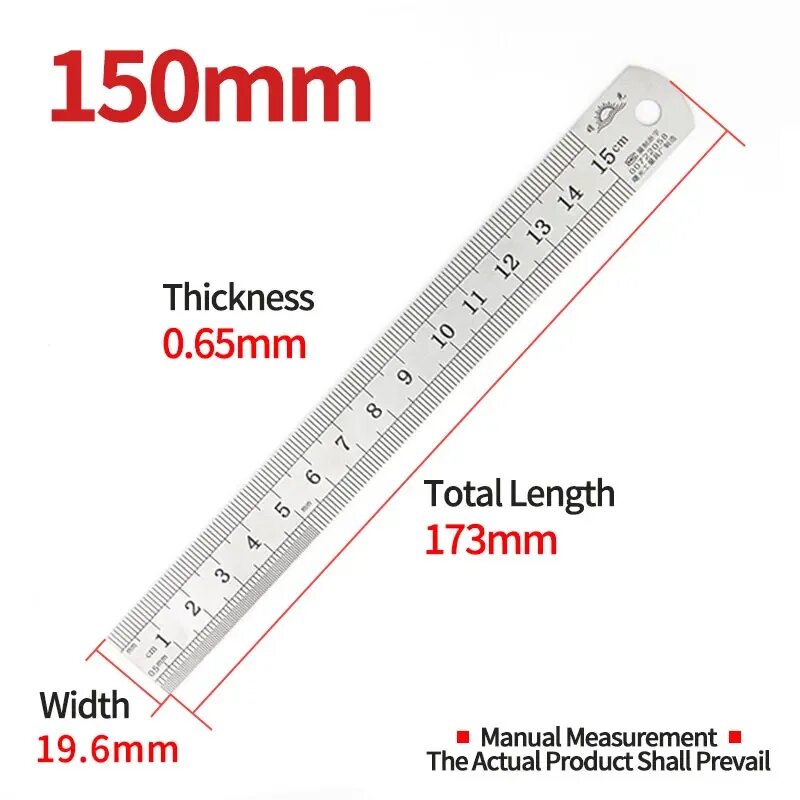 Клиновые щупы XMSJ 1-15 мм Steel Ruler 150mm