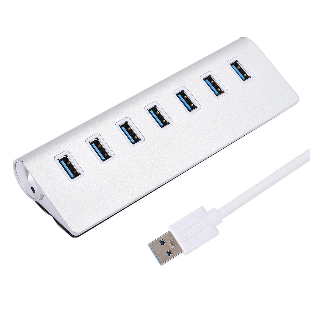 USB 3.0 Разветвитель из алюминиевого сплава 7в1 Докстанция для ноутбука