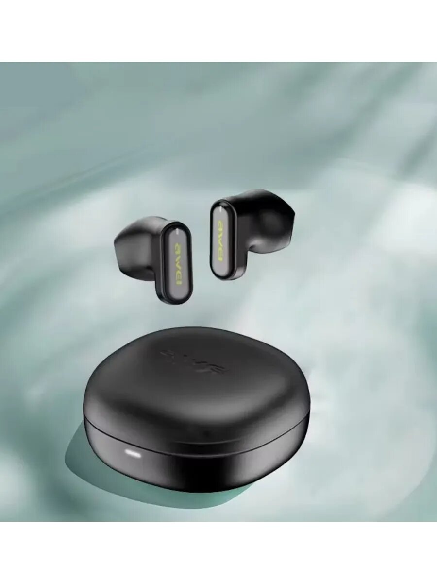 Наушники Awei T-76, Bluetooth 5,4, защита IPX4, до 10 м радиус действия, черные — фото 1