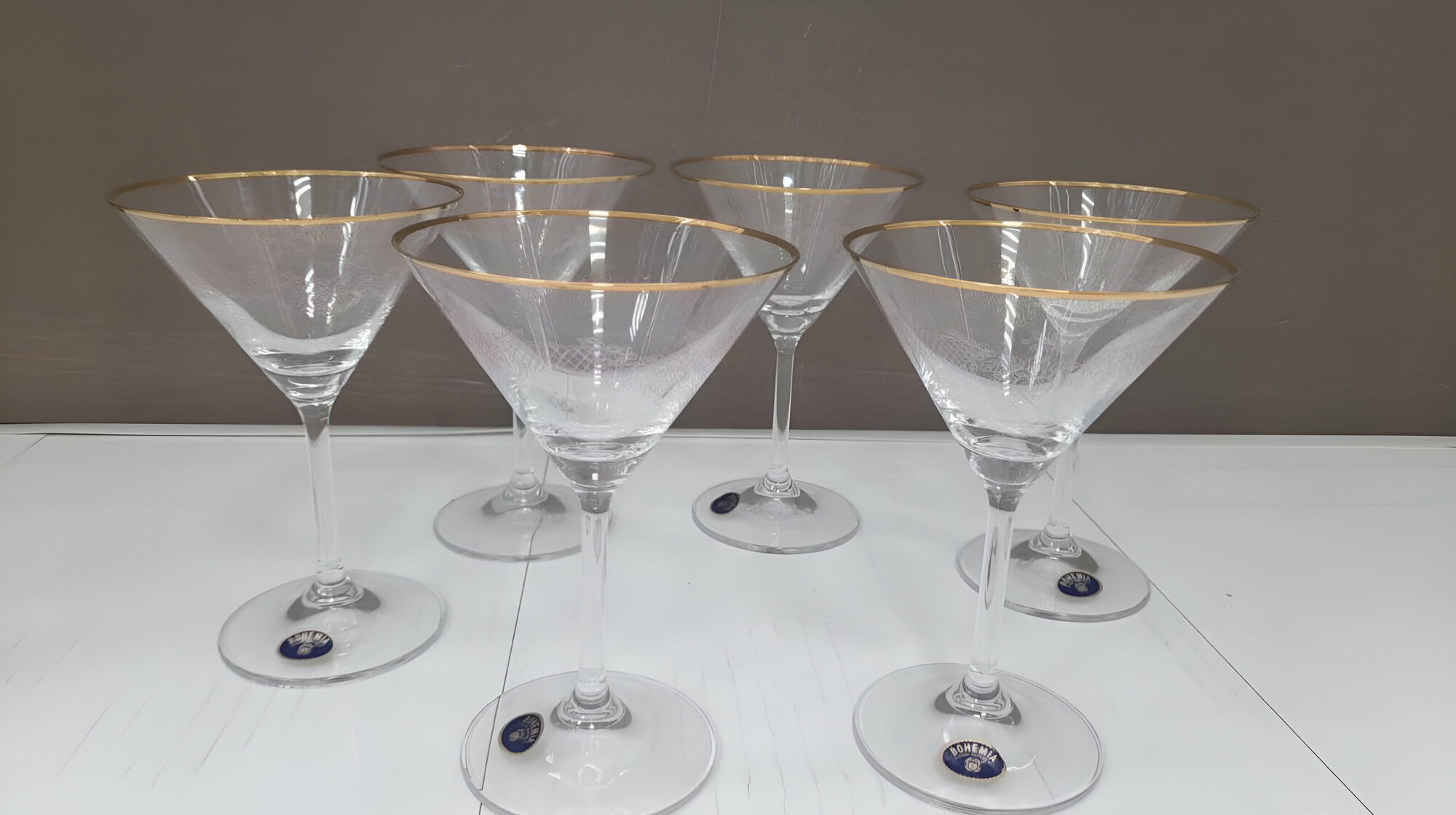 Набор фужеров Bohemia "Лара", для мартини, стекло, 210мл, 6шт