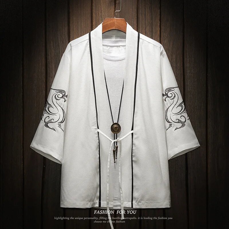 Мужское кимоно из хлопка CEARPION Белый, М, Kimono Style 15