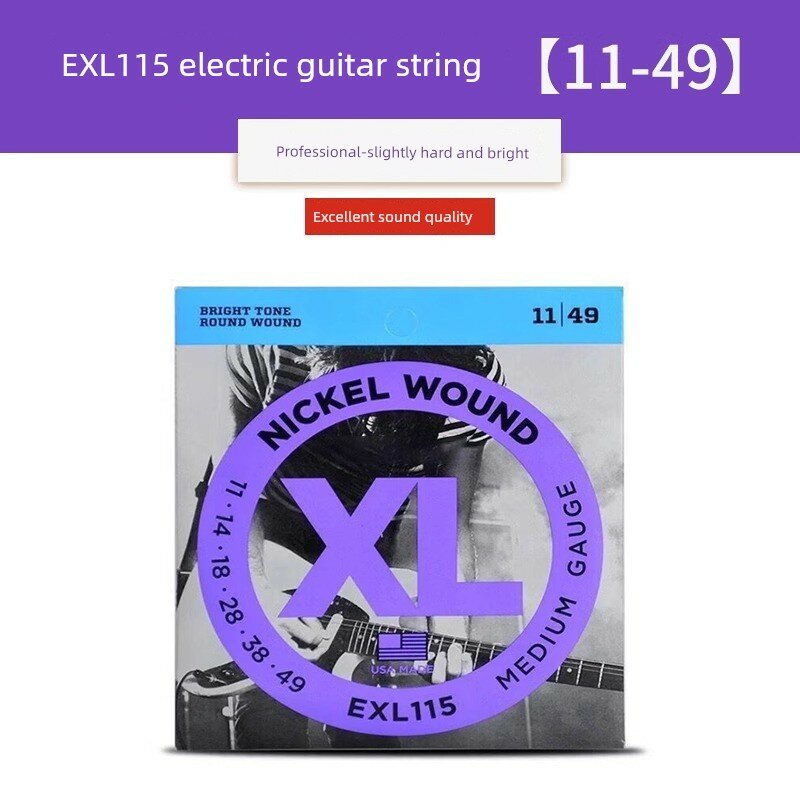 Набор струн EXL115 для электрогитары 11-49 калибр 6 струн