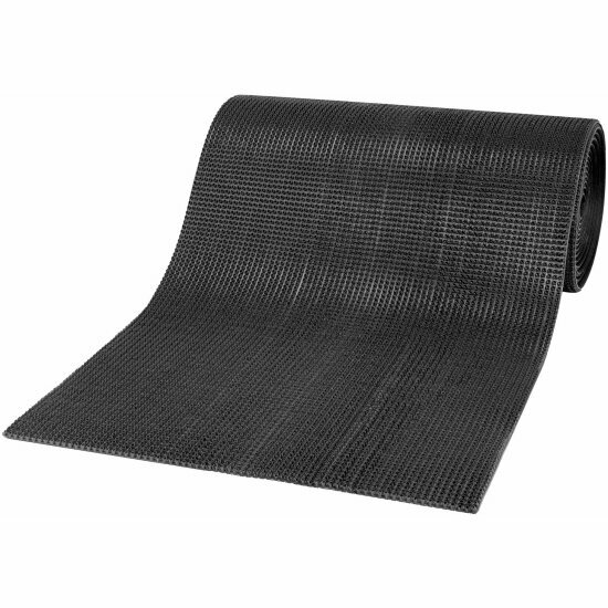 Коврик Laima дорожка 0,9х10 м, "травка" графит пластиковый грязезащитный, щетина 10 мм, EXPERT, 701069