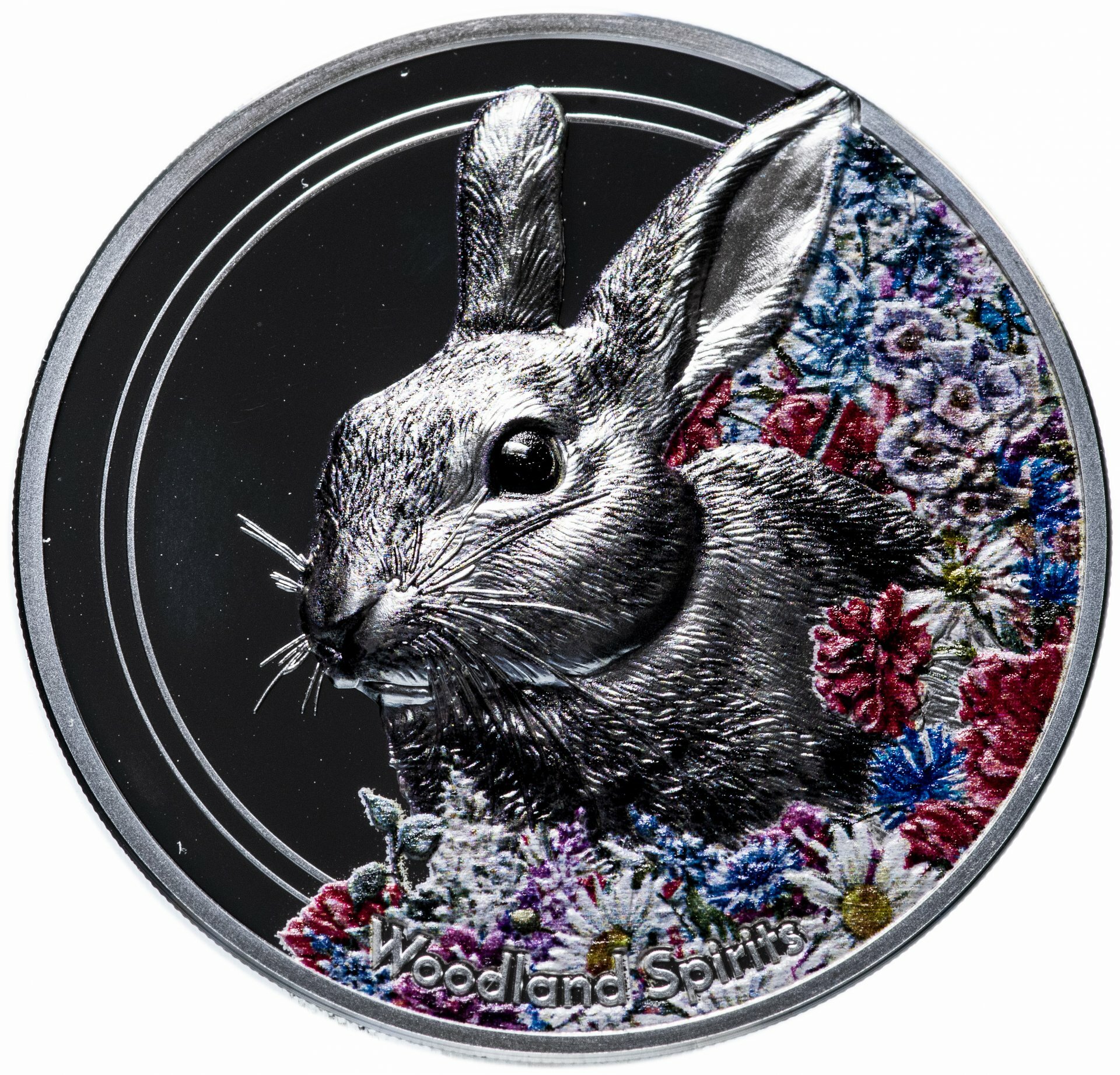 Монголия 500 тугриков 2019 "Духи леса - Заяц" с сертификатом, Серебро 999, в сохранности Proof