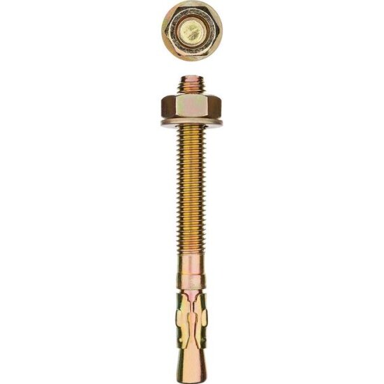 Анкер клиновой Зубр М12 x 115 мм, 25 шт, желтопассивированный, 302032-12-115