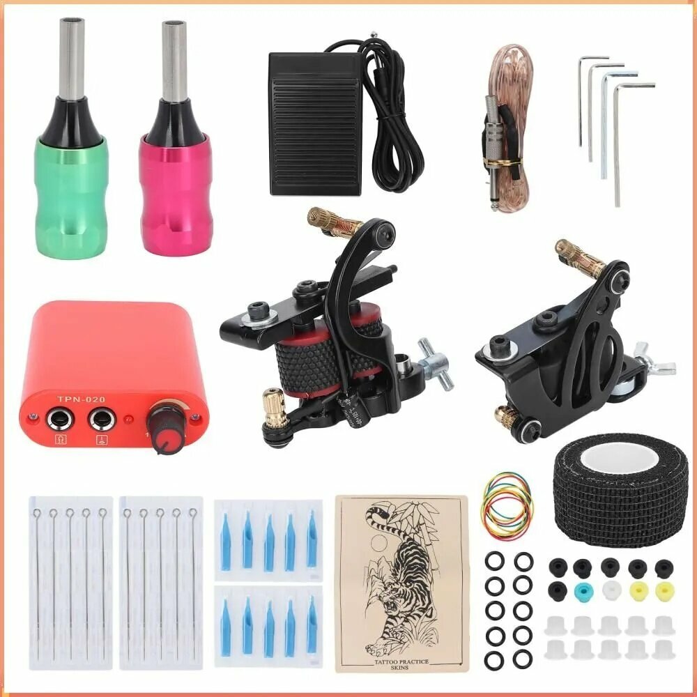 Тату набор, многофункциональный, для начинающих татуировщиков