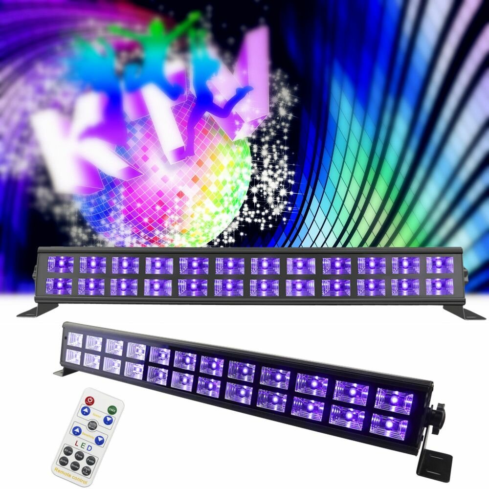 24 тодиодный DMX512 УФ-лампа для сцены, фиолетовая лампа для лазерной проекции, лампа для дискотеки для рождественских помещений
