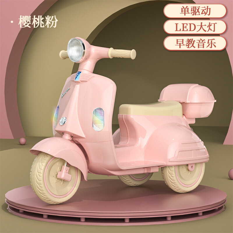 Новый детский мотоцикл-трицикл для мальчиков и девочек 1-4 лет, перезаряжаемый, с одинарным и двойным приводом, с музыкой и светом