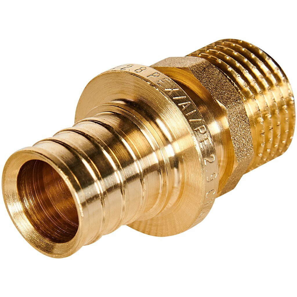Переходник 20 x 1/2" (НР) аксиальный для труб PEX ROMMER (RFA-0001-002012)