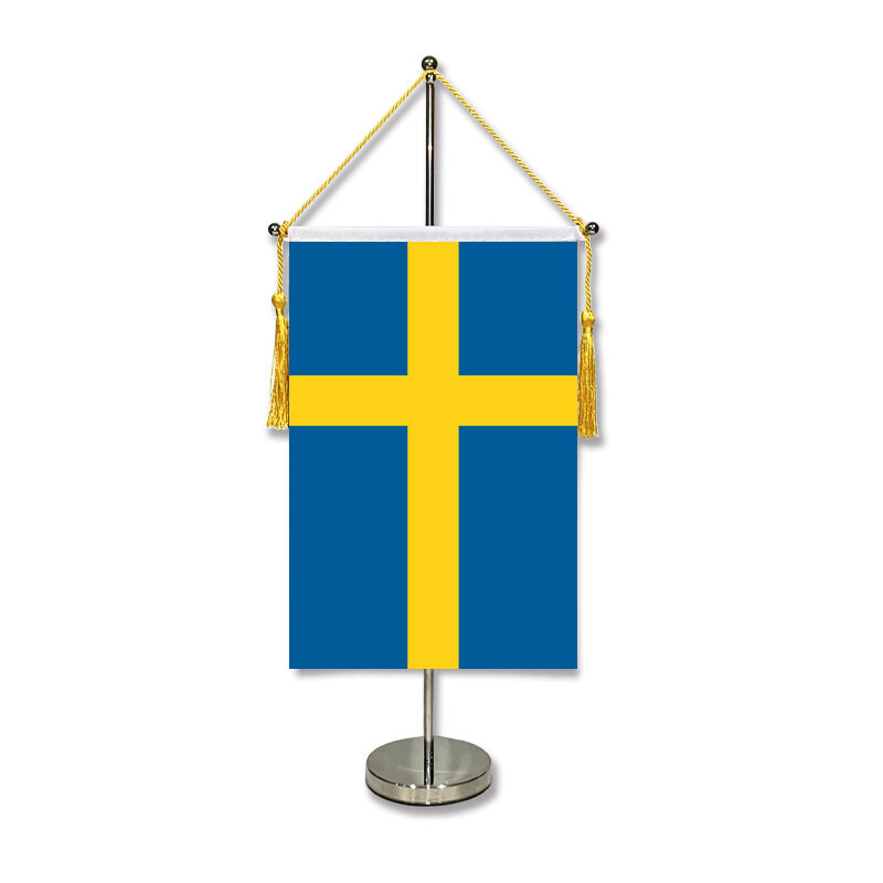 Офисный настольный декор, флаги мира, нержавеющая сталь, большой регулируемый одиночный стойка для флага, держатель флага