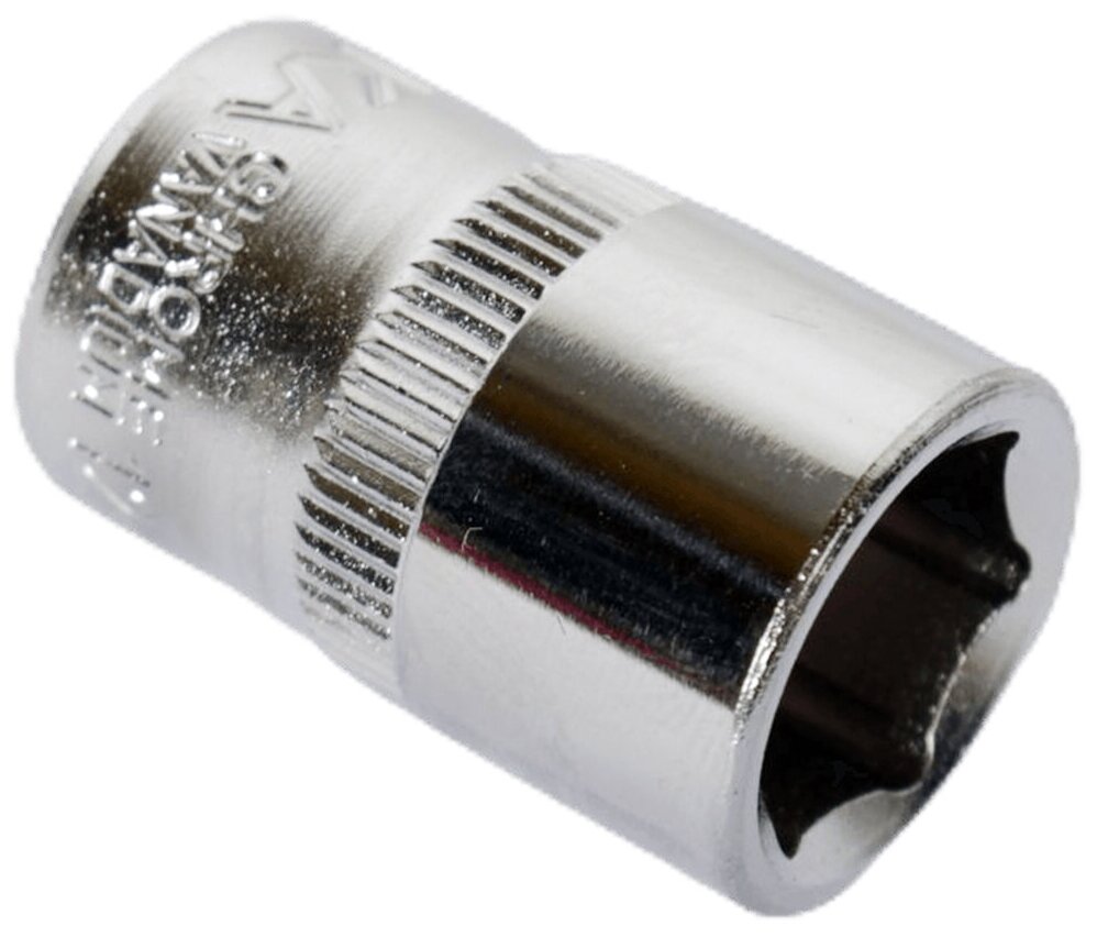 Торцевая головка Эврика, ER-90907, 6 граней, CrV сталь, 3/8", 12мм, 1 шт.