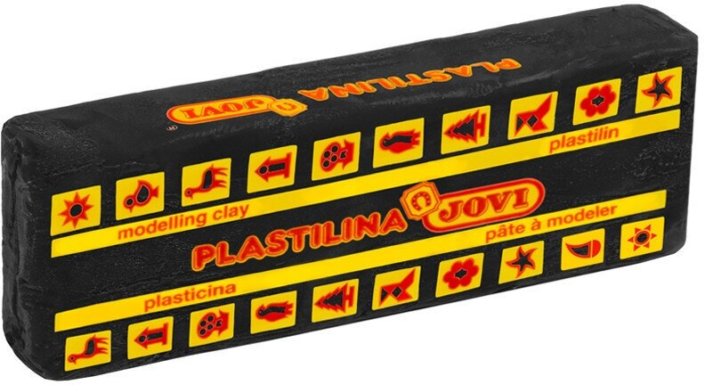 Пластилин растительный JOVI, черный, 150г 7115, 288216