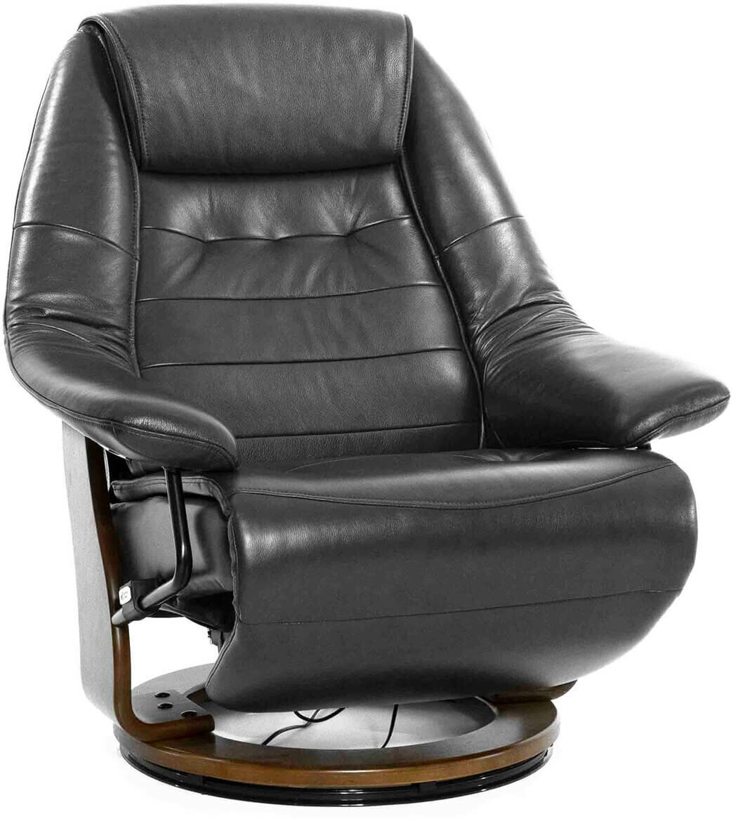 Кресло реклайнер электрическое Falto «Relax Concord Electro» черное, натуральная кожа