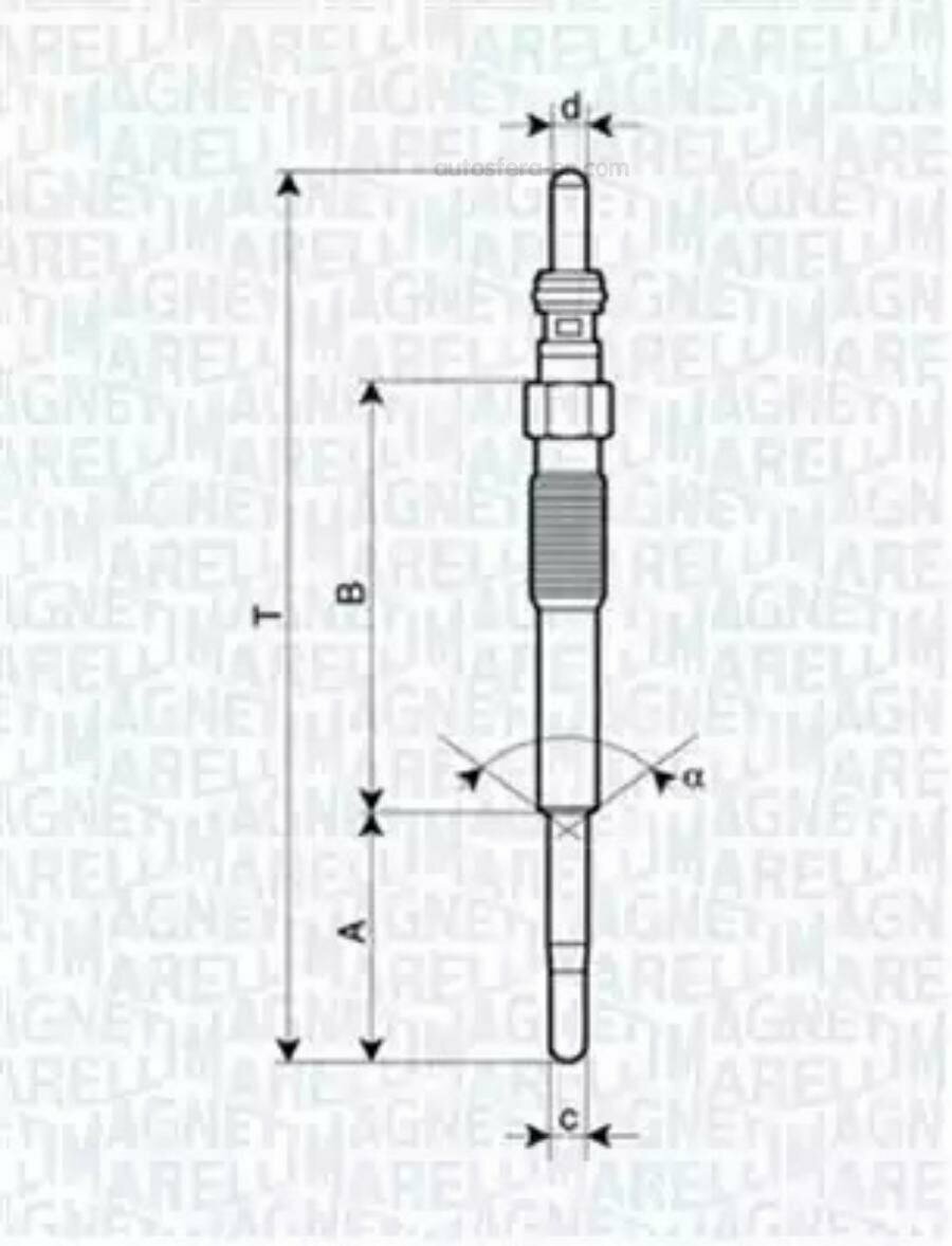 MAGNETI MARELLI 062900080304 Свеча накаливания