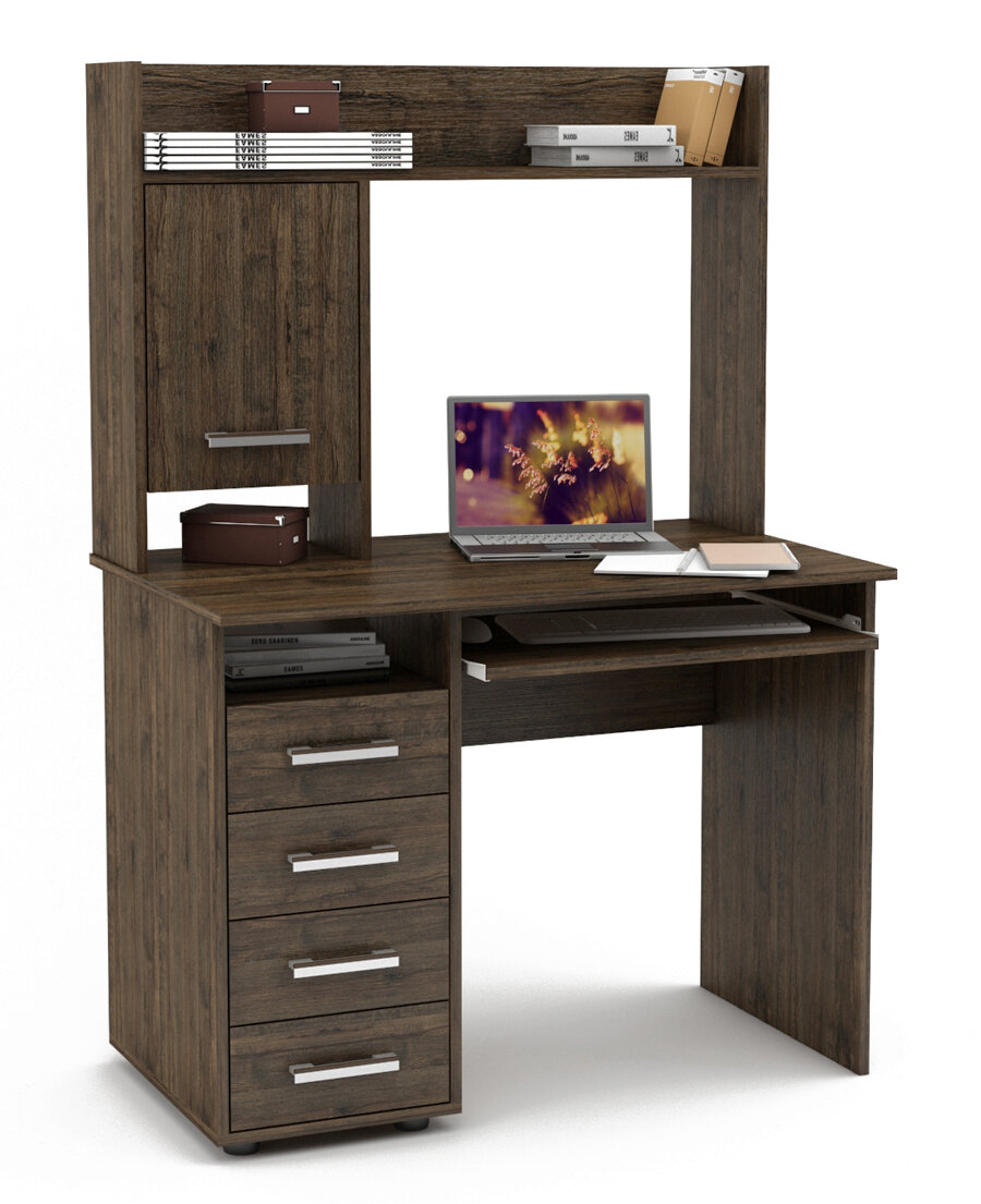 Стол письменный, стол компьютерный Остин (Ливерпуль) 12К дуб апрель темный