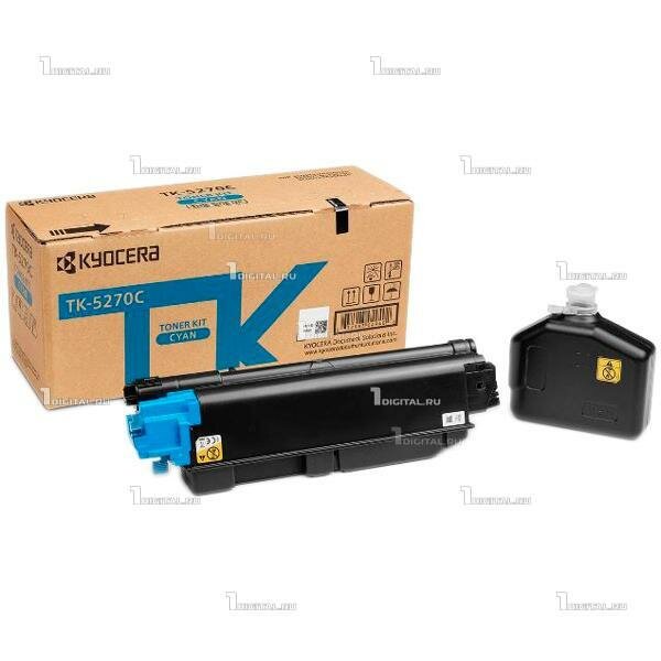 Картридж Kyocera TK-5270C голубой для Ecosys P6230/P6230cdn M6230/M6230cidn/M6630/M6630cidn (6K) (1T02TVCNL0)