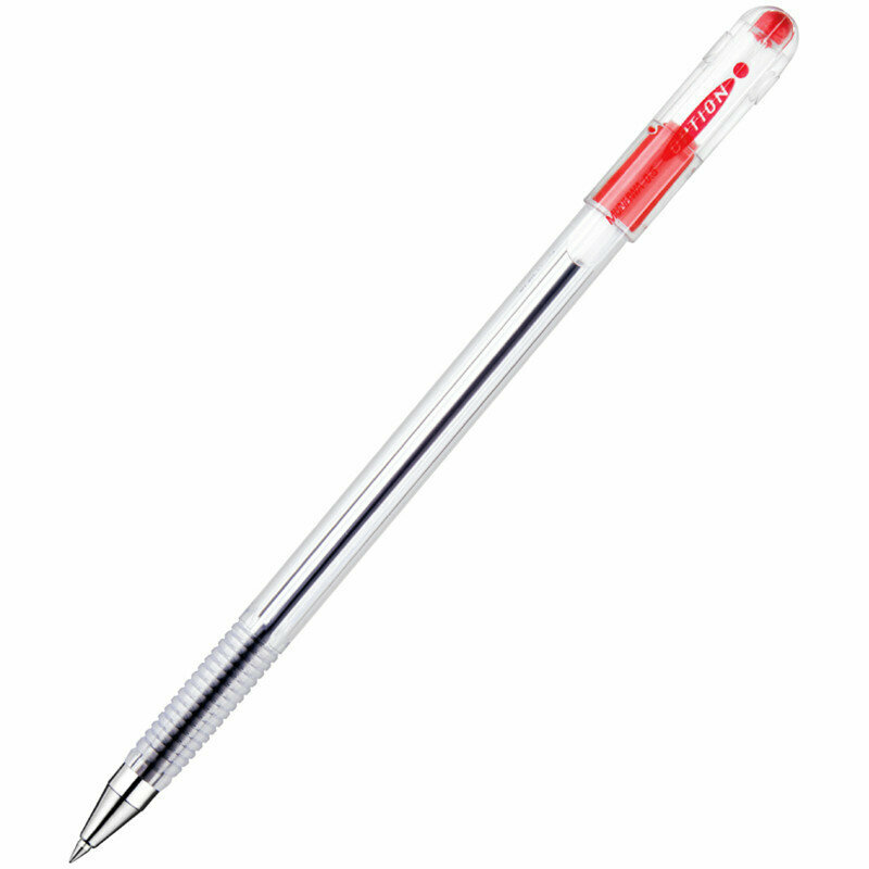 Ручка шариковая MunHwa "Option" красная, 0,5мм, штрих-код, 12 штук, 063645