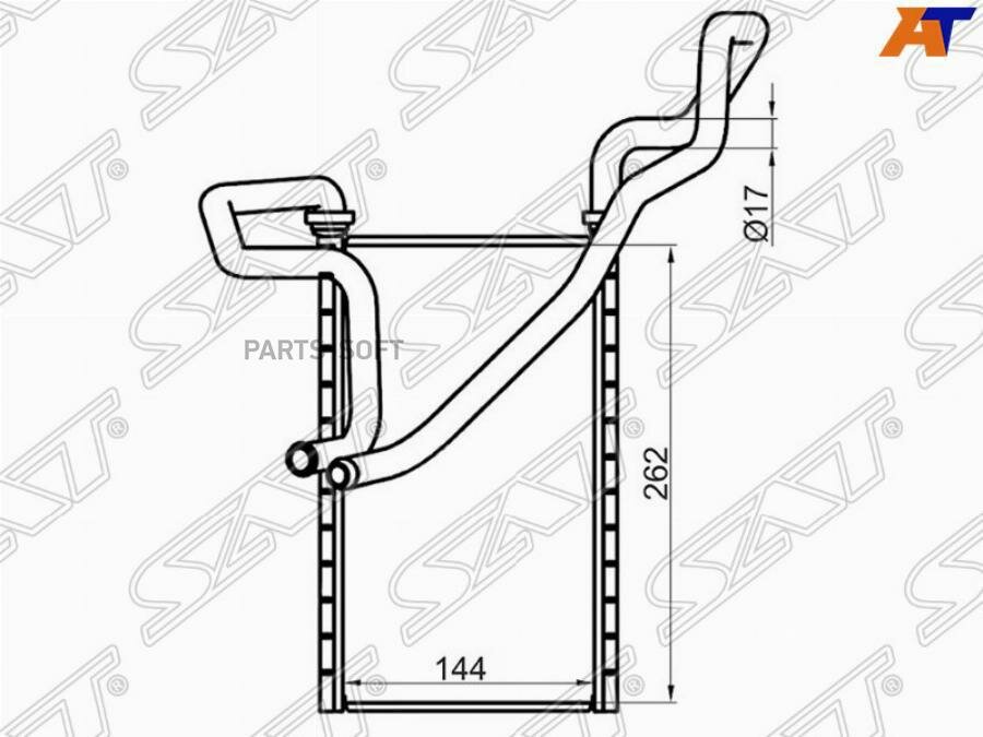 Радиатор отопителя салона Honda Accord 08-13 SAT ST-HD29-395-0 | цена за 1 шт