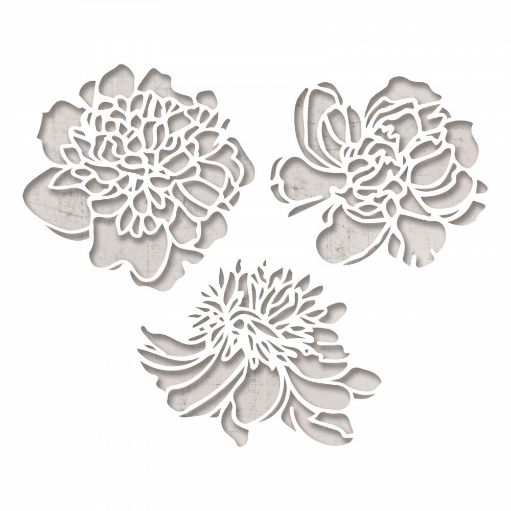 Sizzix 664161 Ножи для вырубки 3 шт Вырезанные цветы Cutout blossoms для скрапбукинга